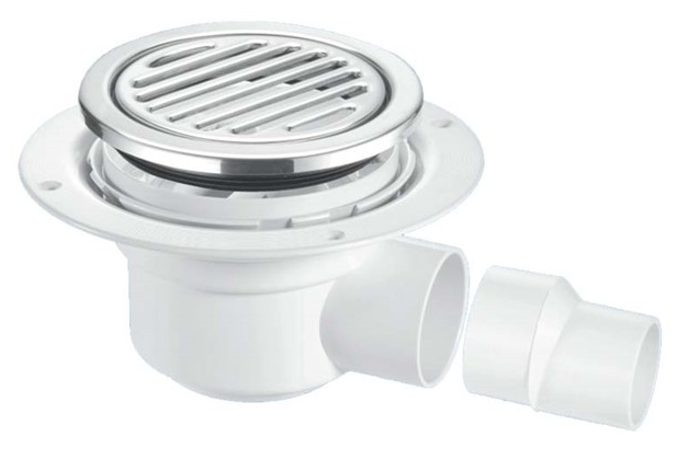 Wet Room Gully Shower Drain McALPINE TSG50-R125SS for Tiled Floor ...