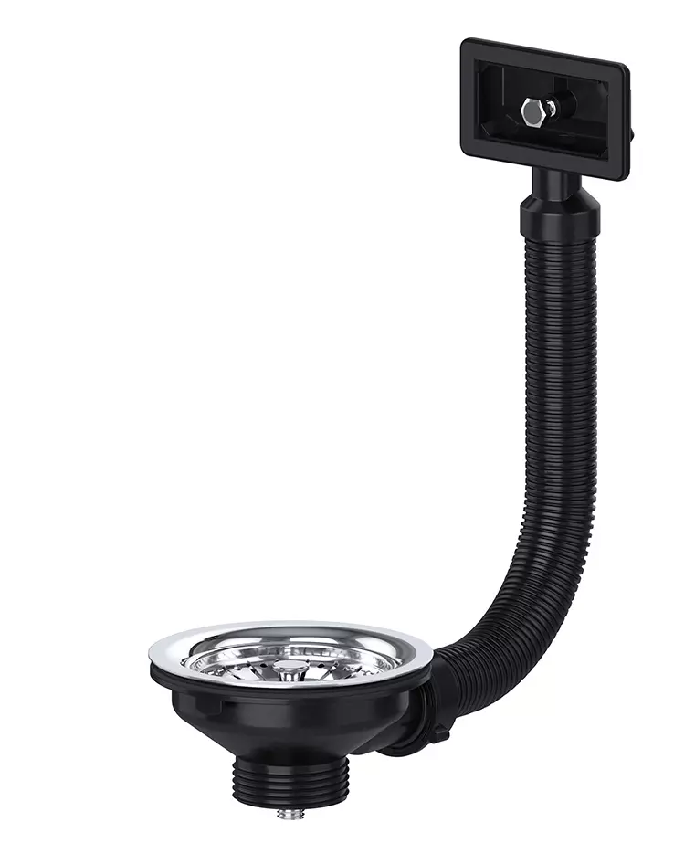 Viva PP0010/S Kitchen Sink Basket Strainer Waste | Rectangular Overflow ...
