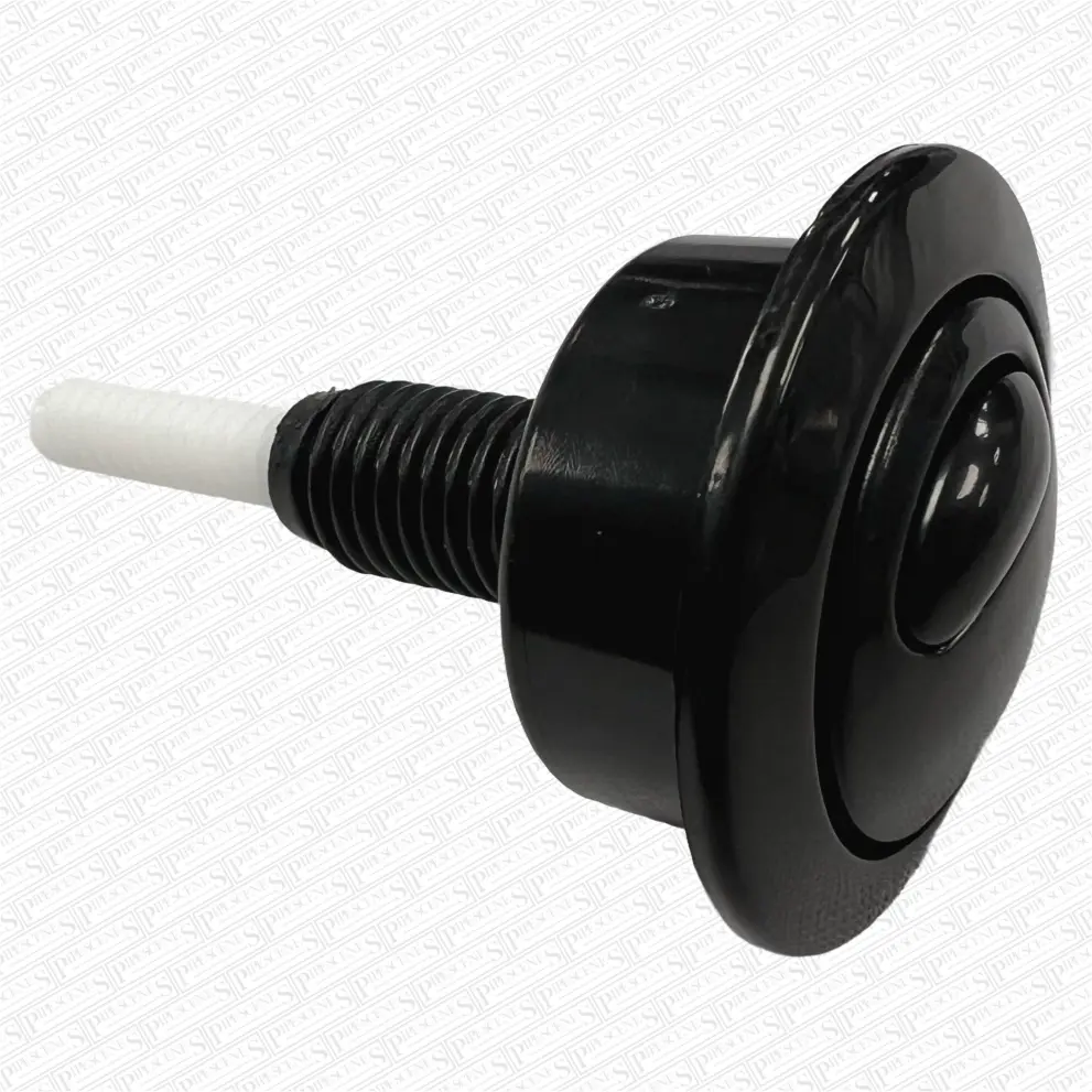 Siamp Optima 49 Black Toilet Push Button Dual Flush For Some Roca ...
