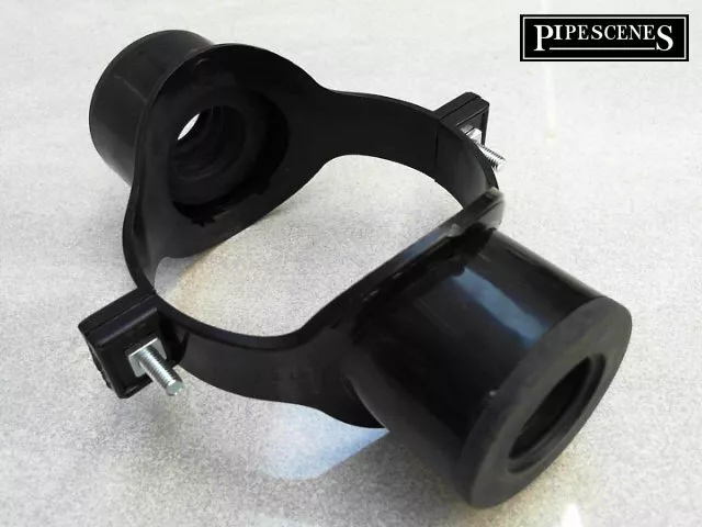 110mm x 32mm + 32mm Twin Double Strap on Boss for Soil Pipe with Rubber ...