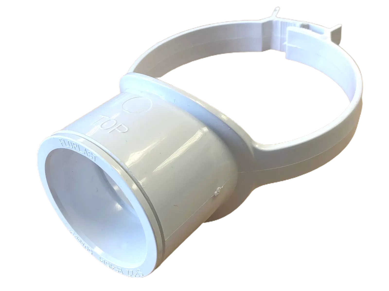 White Pipe 110mm - 50mm 55mm Boss Clip Strap Boss 2" Glued Solvent ...