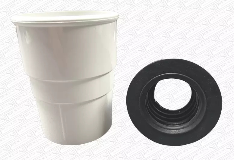 Gutter Down Pipe Rainwater 40mm Adaptor Connector Kit for 68mm White ...