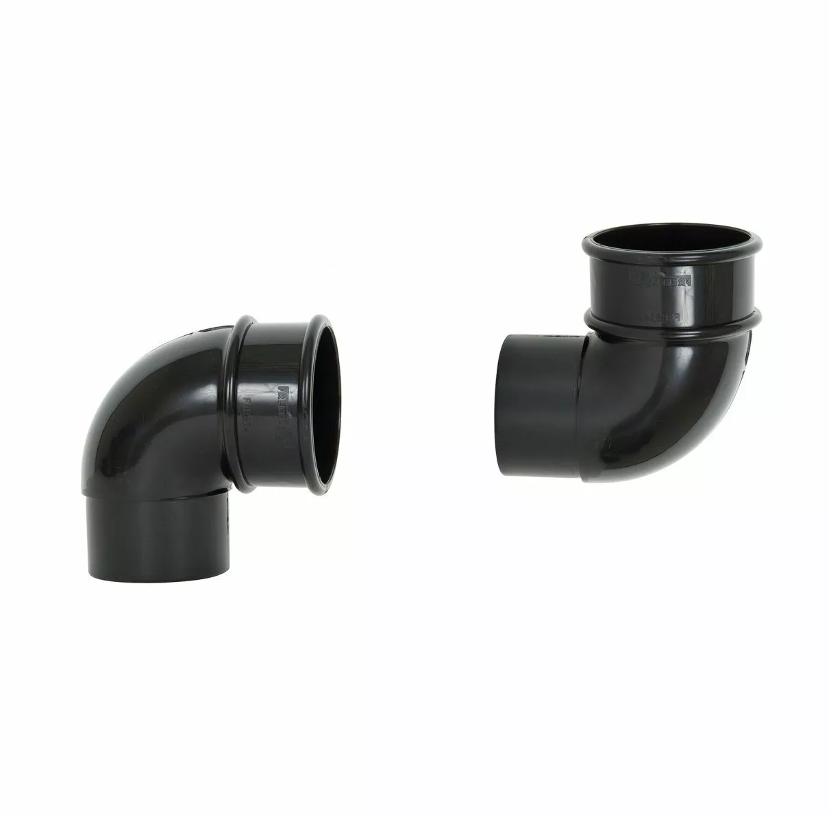 Gutter Swan Neck Down Pipe Rainwater Elbow Bend Set 68mm Black for ...