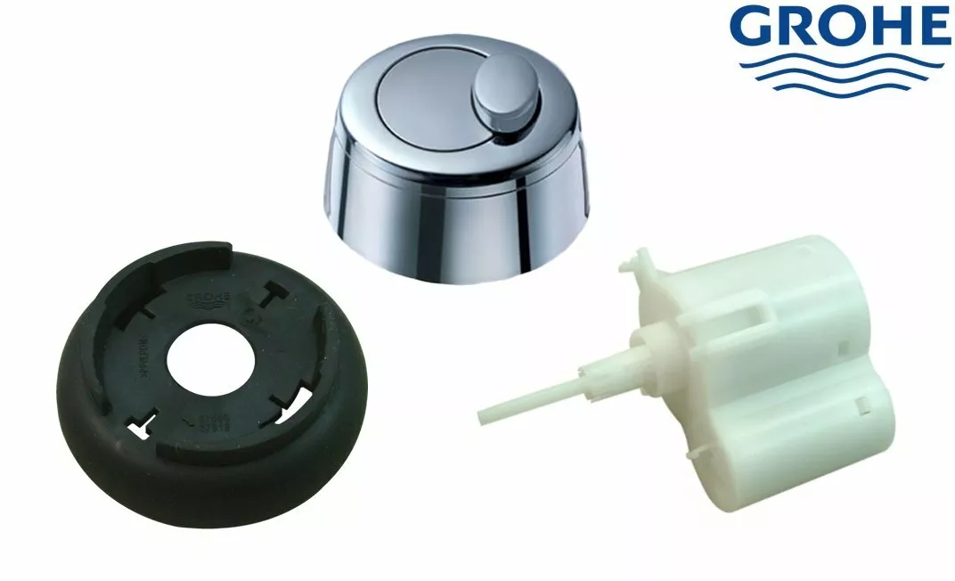Grohe 42357PI0 Eau2 Old Style Dual Flush Pneumatic Chrome Toilet Push ...