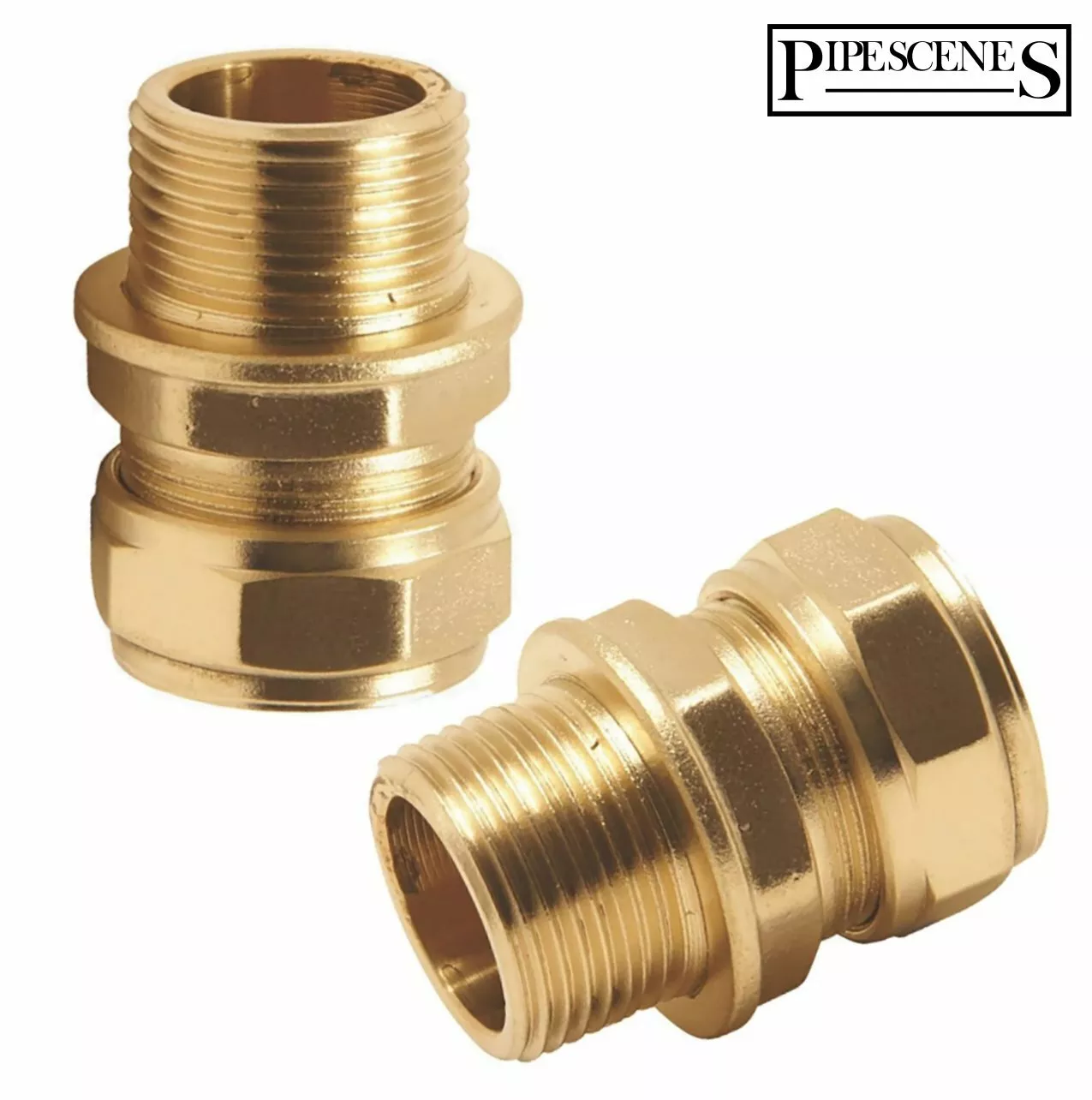 Roca Pair 3/8" Inch Flexi Tail Pipe Adapter Fitting Compression ...
