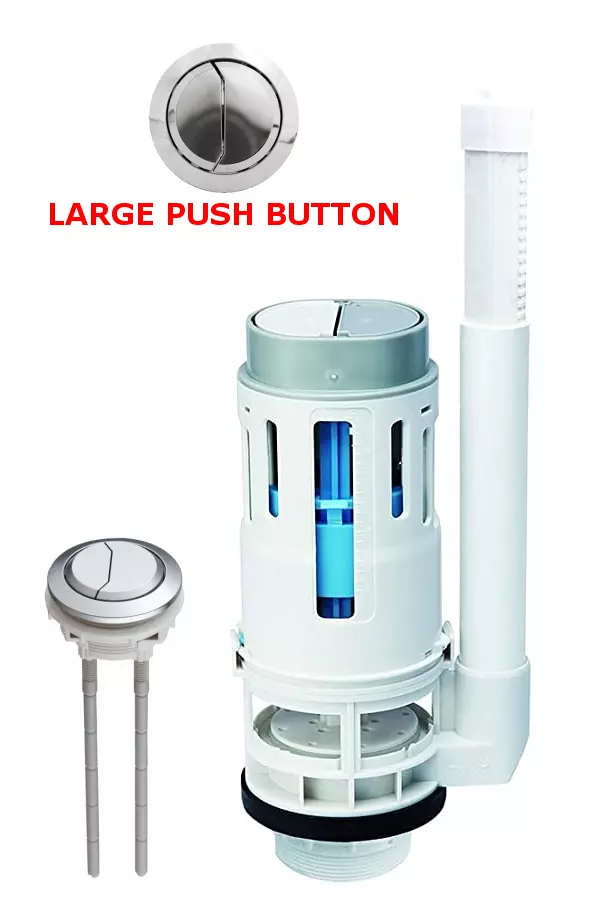 Toilet WC Syphon Flush Valve with Bigger Diameter Dual Push Button ...