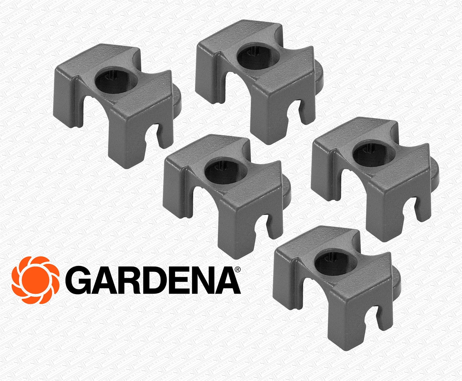 GARDENA Irrigation 8379-20 Pipe Clips for 4.6mm Supply Pipe - PACK OF 5 ...