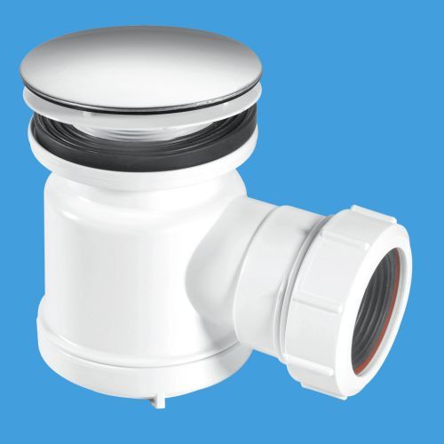 McAlpine STW7-M Chrome Domed Shower Waste Trap — 50mm Hole Mushroom Cap ...